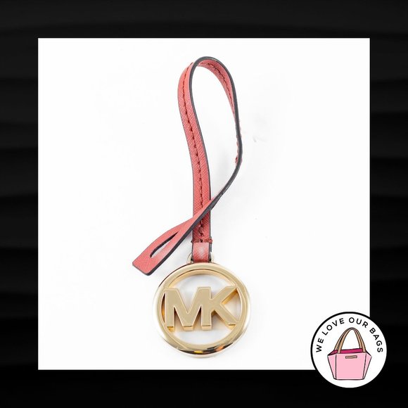 Michael Kors | Accessories | New Michael Kors Rose Pink Leather Loop Strap Keyfob Bag Charm ...
